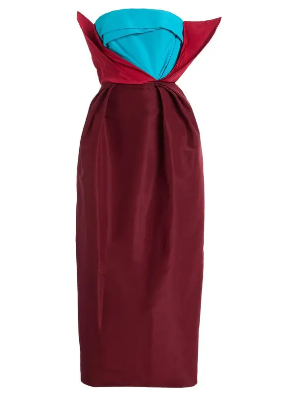Christopher John Rogers Colorblocked Silk Gown - Multi