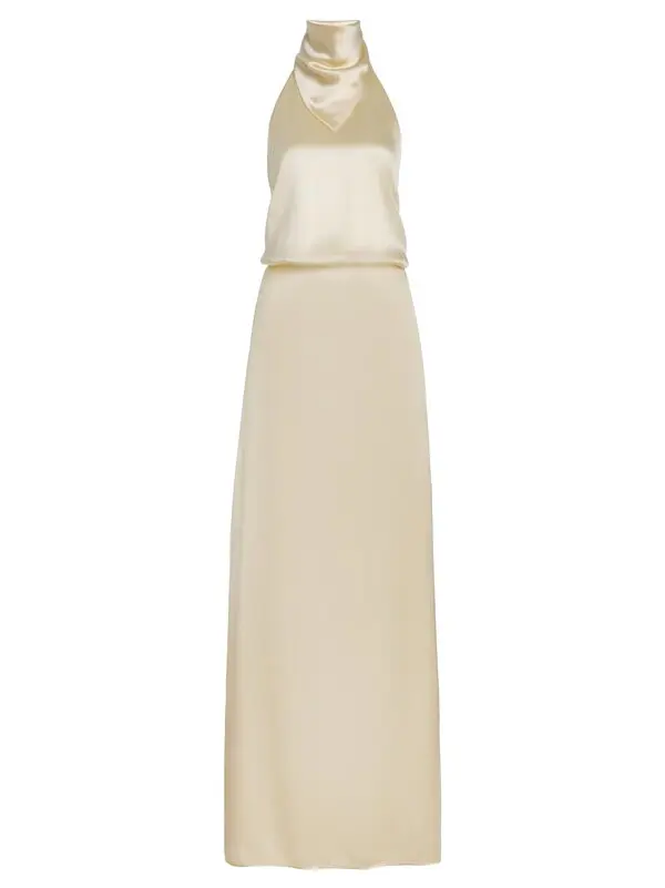 Bevza Hustka Scarf-neck Maxi Dress - Ivory