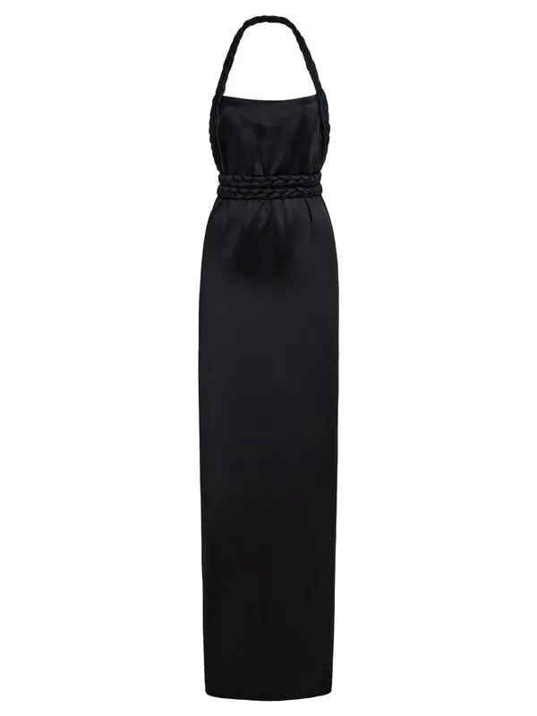 Bevza Kosa Rope-detailed Maxi Dress - Black