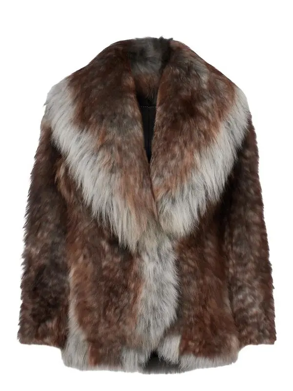 JACQUES WEI Shearling Coat - Brown