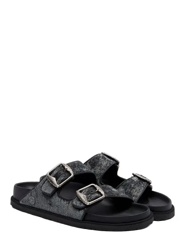 BIRKENSTOCK Arizona Velvet Sandals - Grey