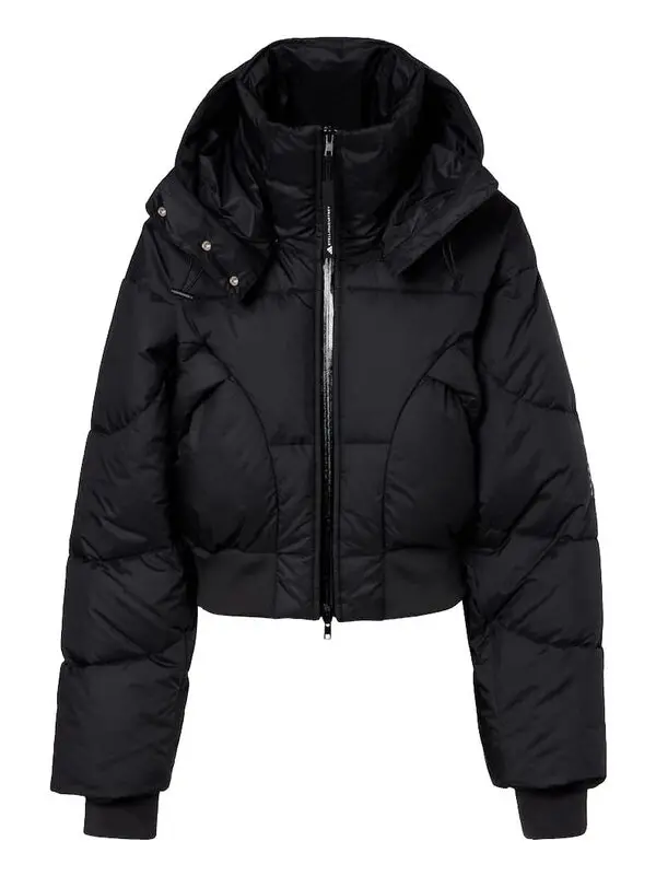 Adidas By Stella McCartney Cropped Puffer Jacket - Black