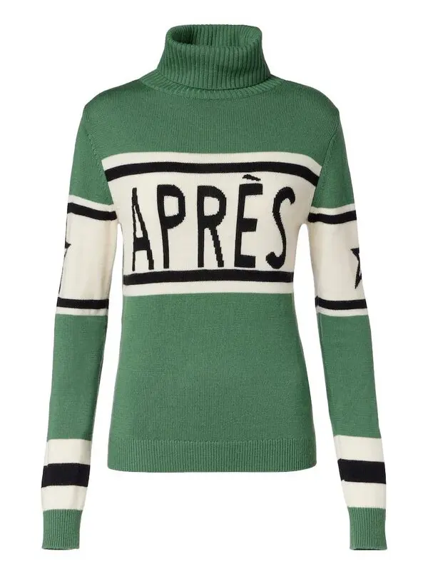 Perfect Moment Schild Merino Wool Turtleneck Sweater - Green