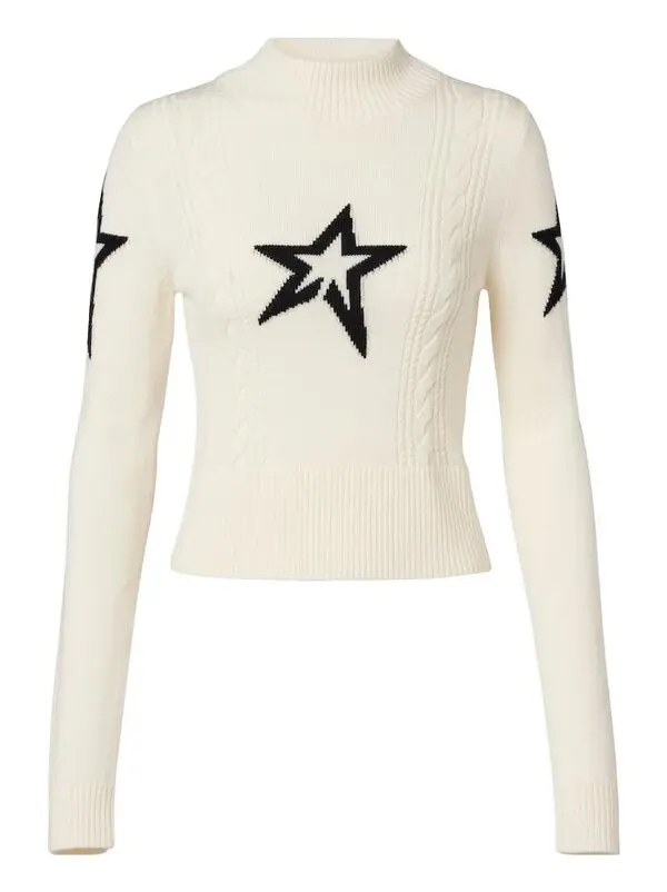 Perfect Moment Intarsia Merino Wool Sweater - White