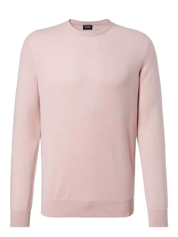 Zegna Cashmere Crewneck Sweater - Pink