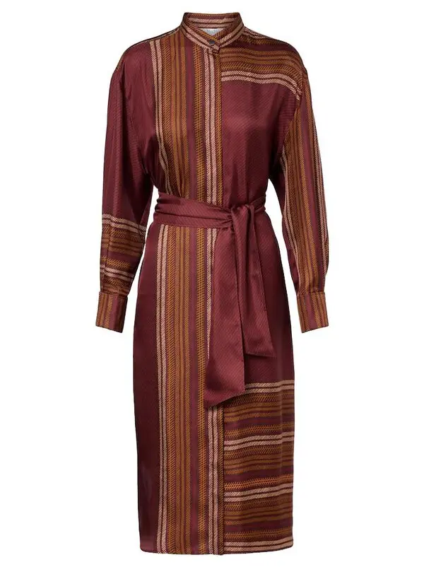 Max Mara Pietre Printed Silk Wrap Dress - Multicoloured
