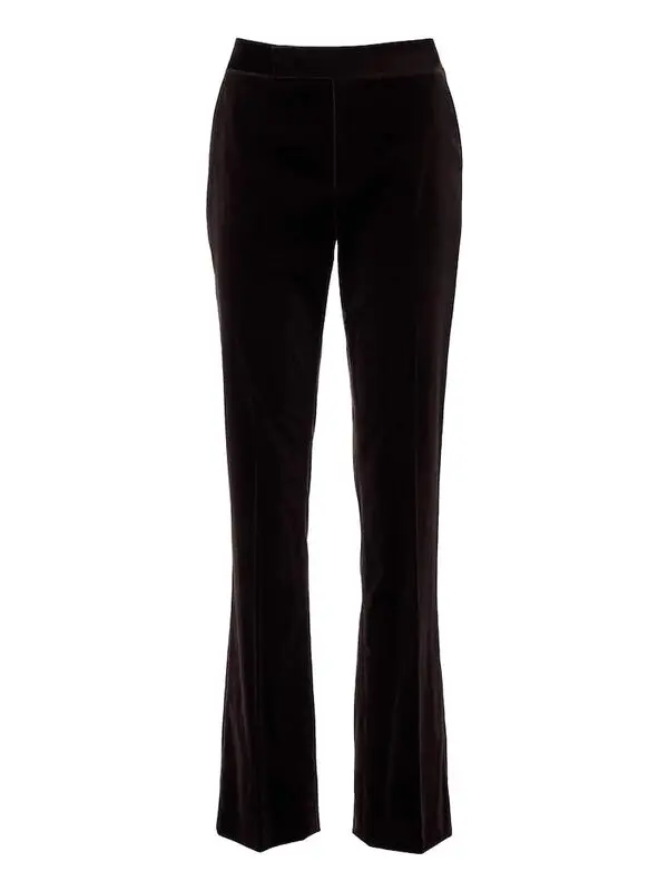 Ralph Lauren Cotton-blend Velvet Straight Pants - Brown
