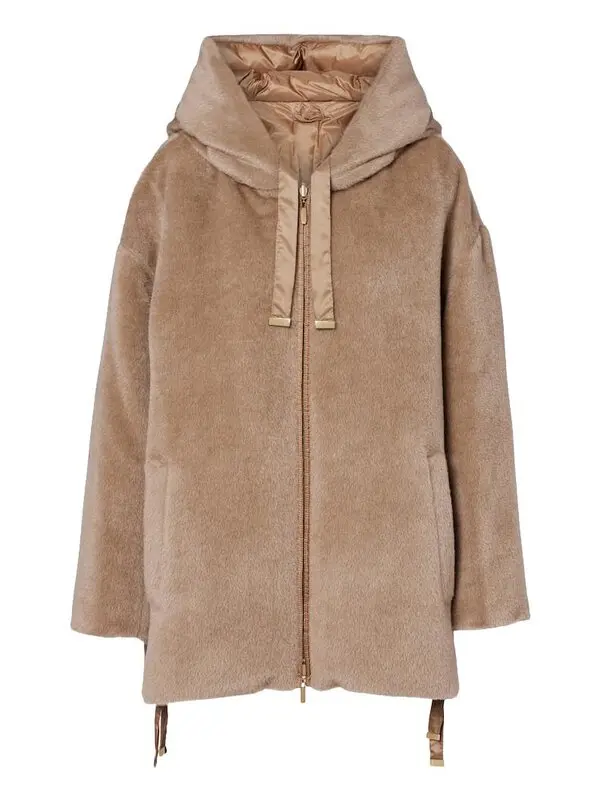 Max Mara Olivia Reversible Alpaca And Wool Down Jacket - Beige