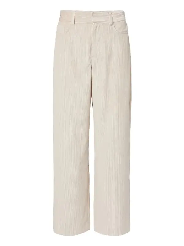 Max Mara Eneide Wide-leg Corduroy Pants - White