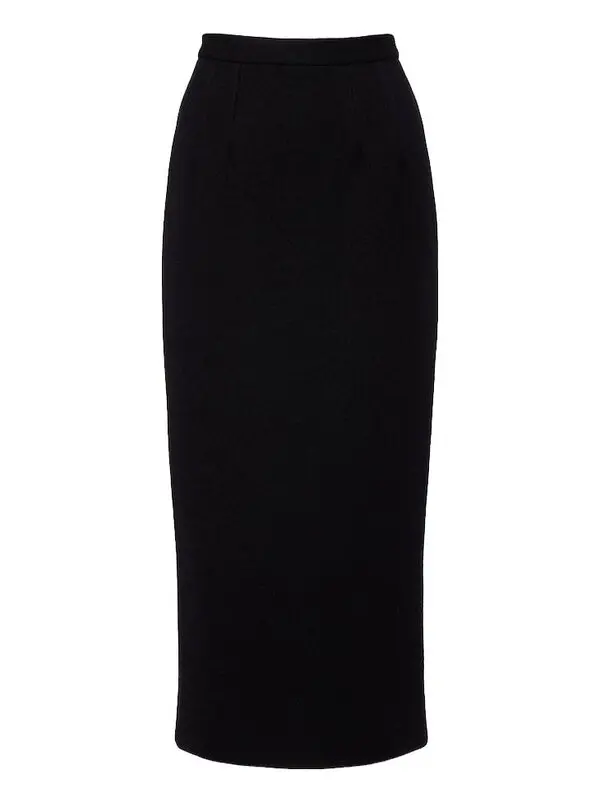 Dolce & Gabbana Virgin Wool Pencil Skirt - Black