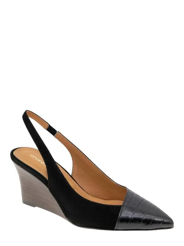 Andre Assous Laina Slingback Wedge Pump - Black