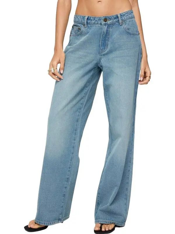 EDIKTED Raelynn Wide Leg Jeans - Tinted-denim