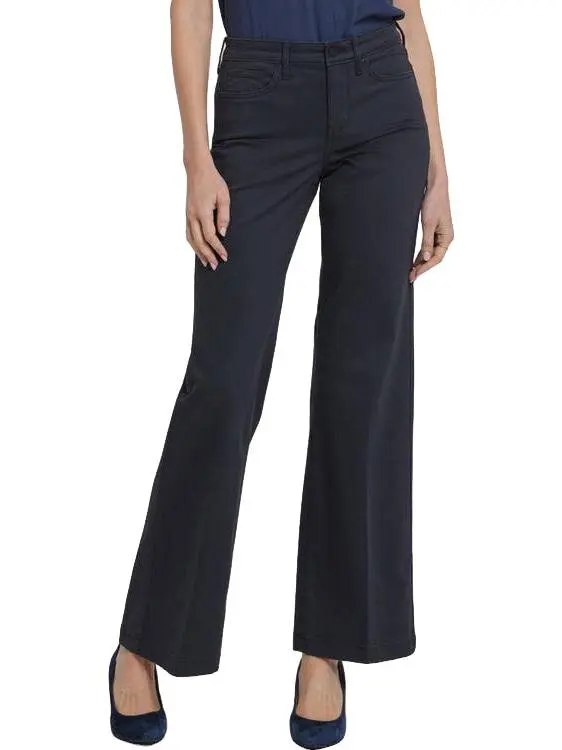 NYDJ Teresa Wide Leg Jeans - Washed Black