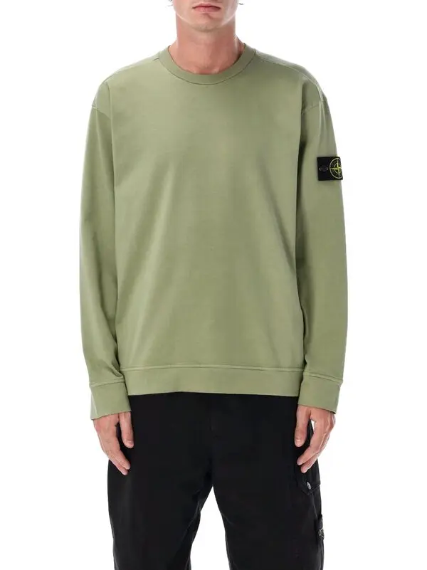 Stone Island Heavy Cotton Crewneck Sweatshirt - Green