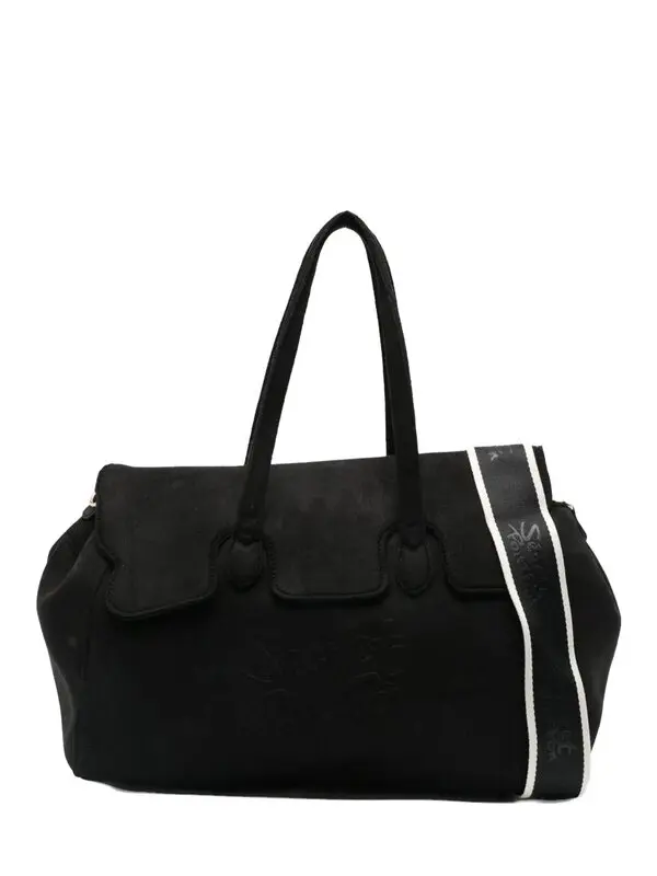 SECRET PON-PON Logo-embossed Shoulder Bag - Black