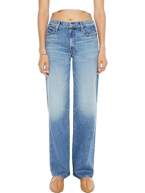 MOTHER Tunnel Vision Sneak High-waist Wide-leg Jeans - I Am A Winner