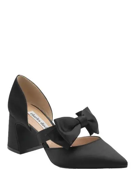 CHARLES DAVID Andre Pointed Toe Pump - Black