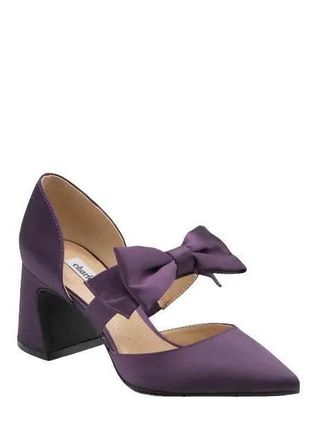 CHARLES DAVID Andre Pointed Toe Pump - Eggplant