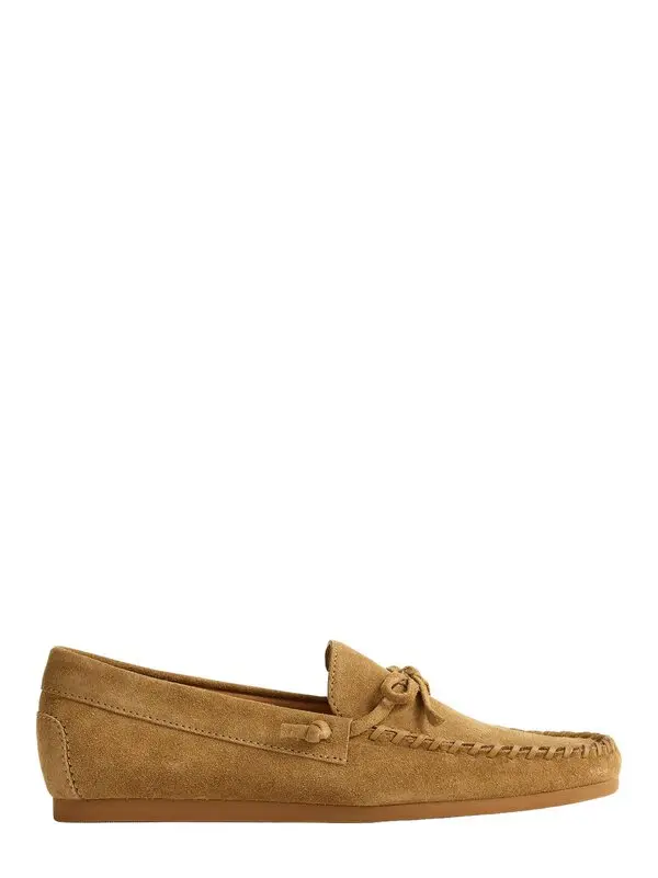 Madewell Suede Driver With Whipstitch Detailing - Classic Desert