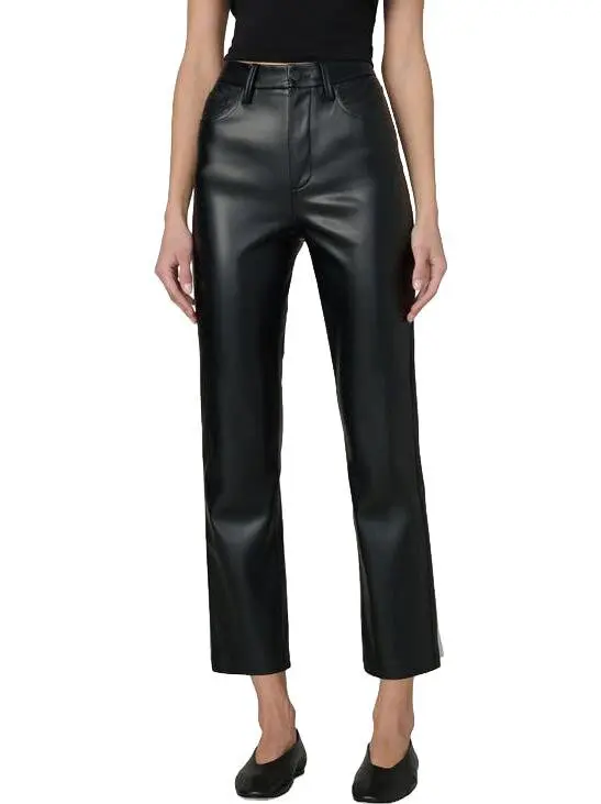 Joe's Jeans Lyra Slim Ankle Faux Leather Trousers - Black