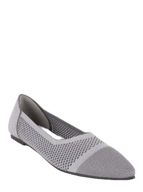 Tahari Antigua Knit Pointed Toe Flat - Grey