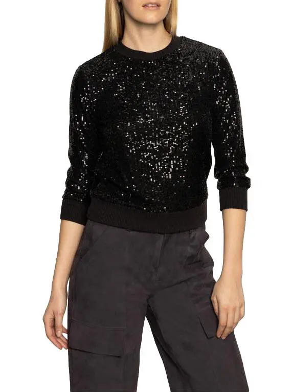 Sanctuary Sparkle Knit Top - Black