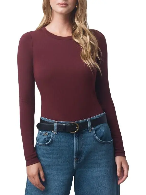 Splendid Long Sleeve Layering T-shirt - Rosewood