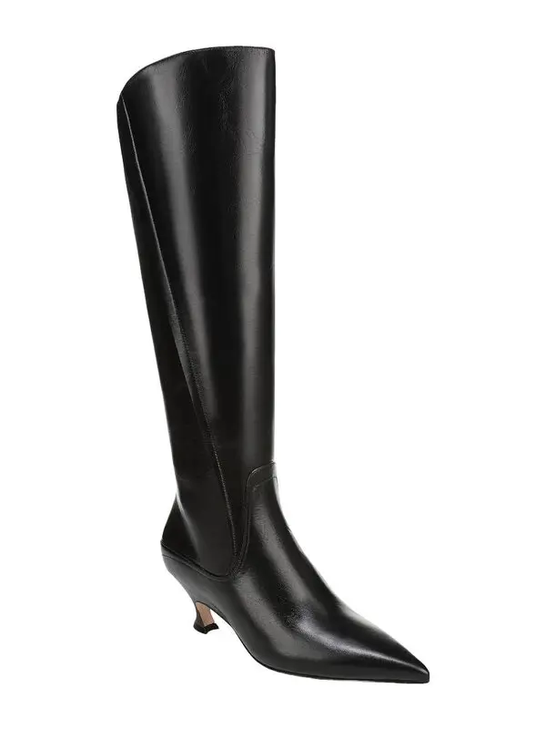 27 EDIT NATURALIZER Kitten Heel Knee High Boots - Black