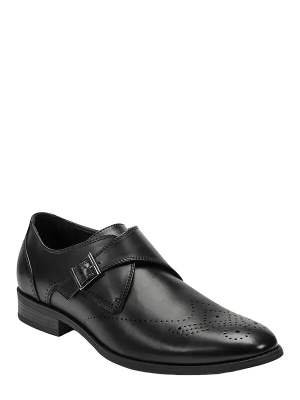 KENNETH COLE Buckle Monk Shoe - Black