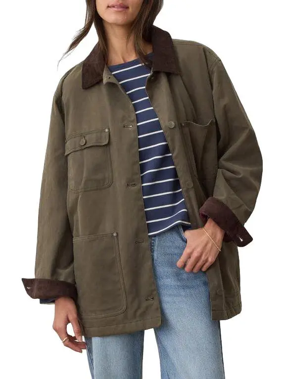 Marine Layer Cotton Barn Jacket - Olive