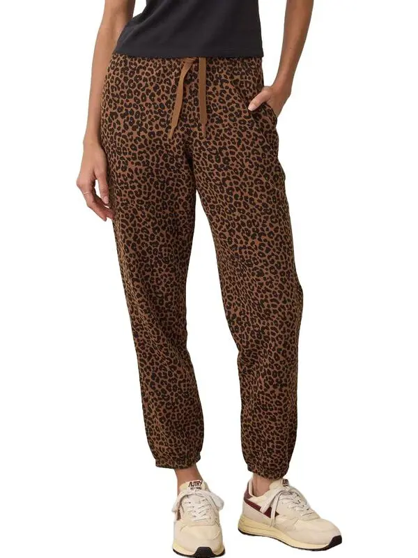 Marine Layer Cloud 9 Fleece Print Sweatpants - Leopard