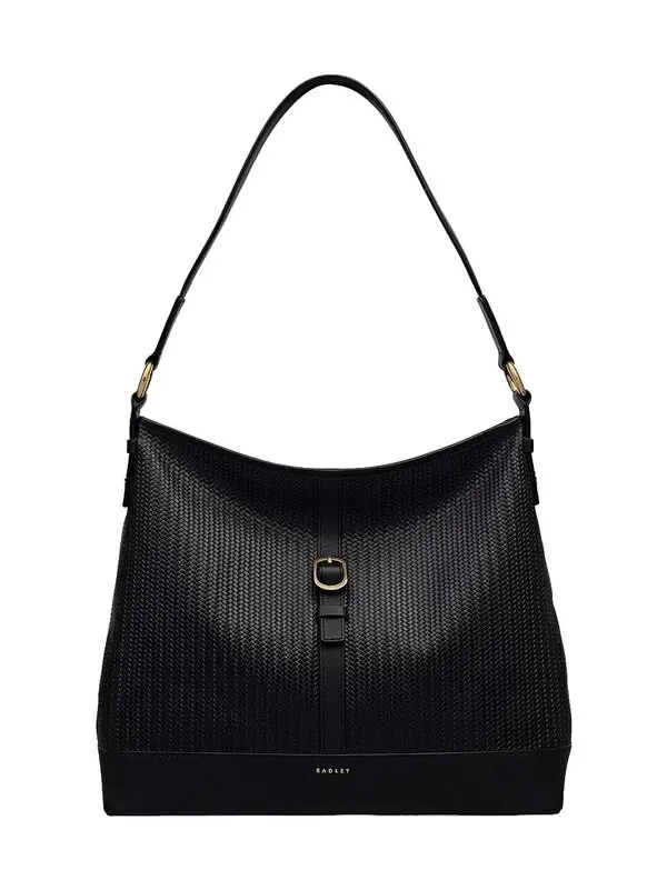 RADLEY Ebury Weave Ziptop Shoulder Bag - Black