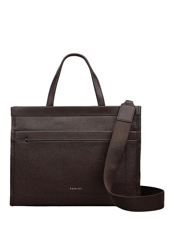 RADLEY Alba Place Ziptop Satchel Bag - Dark Oak