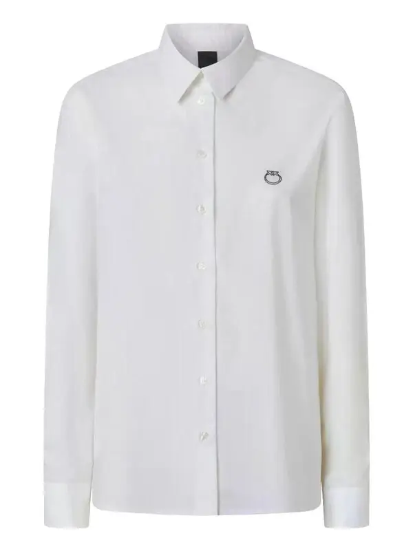 Pinko Embroidered Cotton Shirt - White