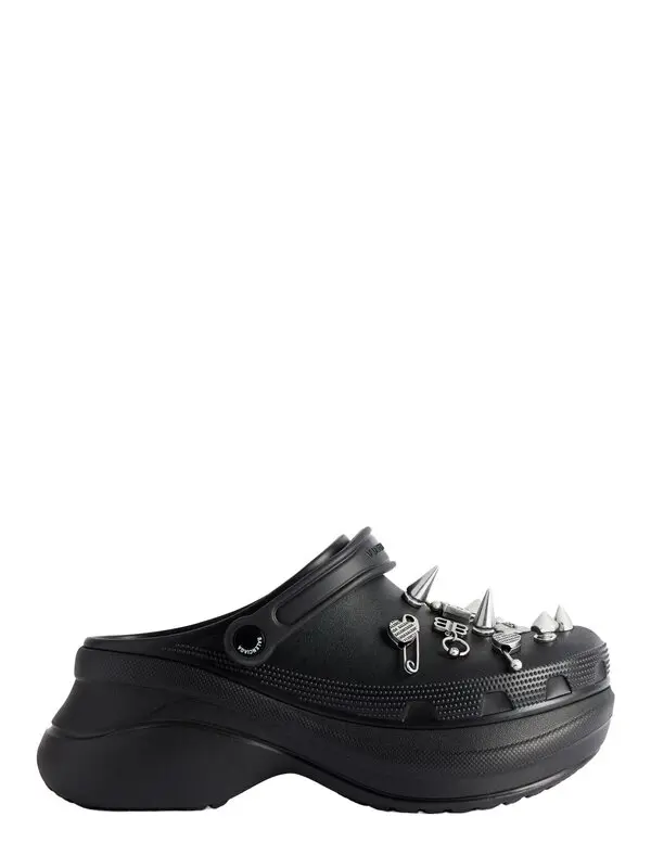 Balenciaga Crocs Mule With Jibbitz Charms - Black