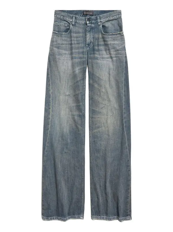 Balenciaga Wide-leg Denim Pants - Blue