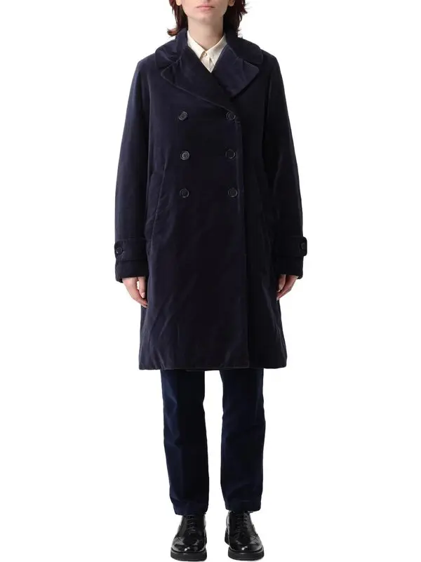 Aspesi Double Breasted Coat - Blue