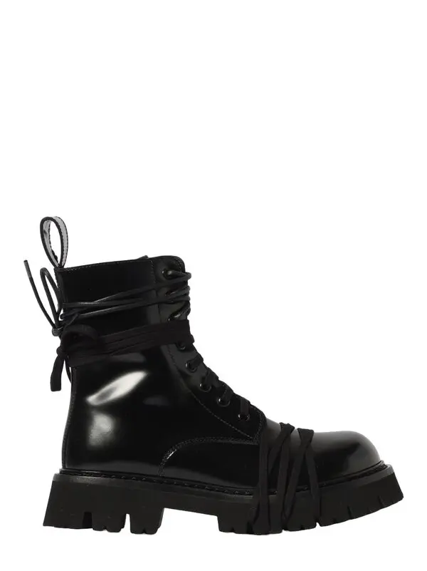 Karl Lagerfeld Lace-up Combat Boots - Black