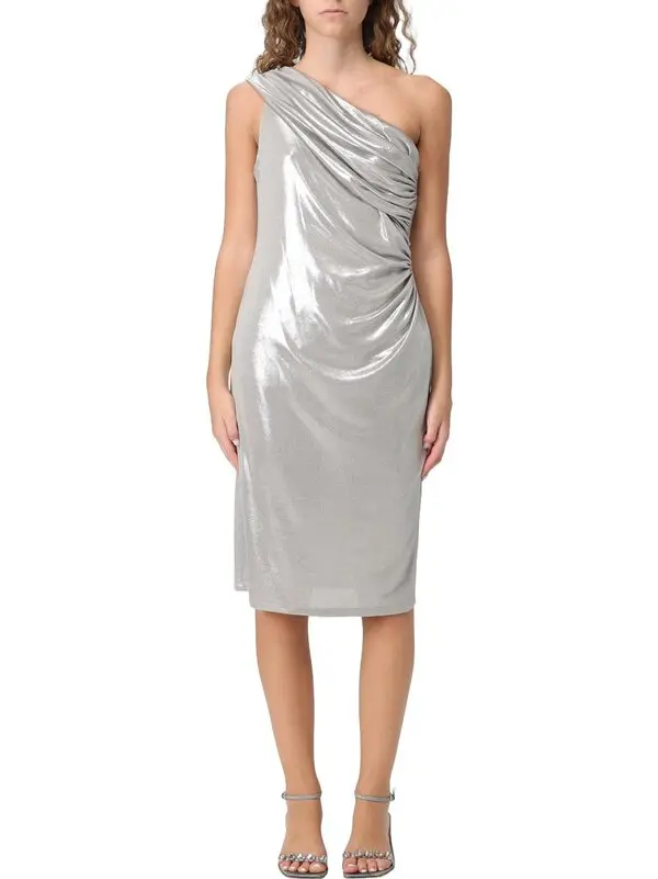 Ralph Lauren Metallic One-shoulder Dress - Silver