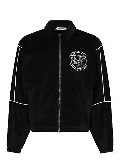 HONOR THE GIFT Piping Logo-embroidered Woven Track Jacket - Black