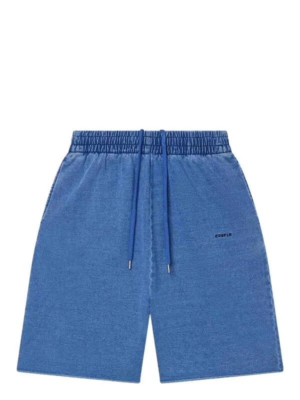 PURPLE BRAND Knit Jersey Shorts - Blue