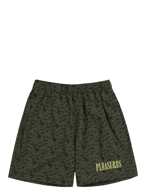 PLEASURES Leaf Jacquard Shorts - Green