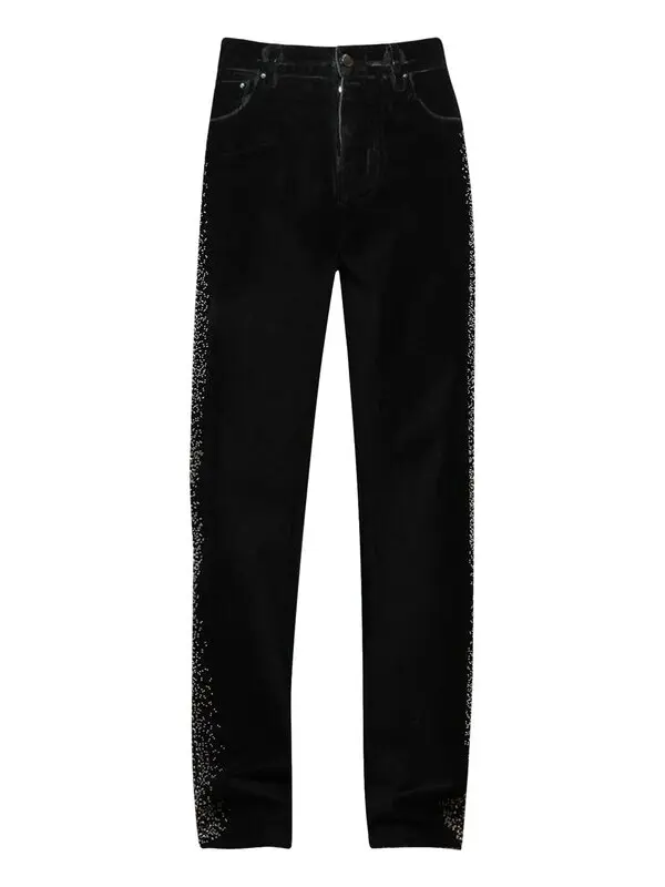 Amiri Velvet Baggy Jeans - Black