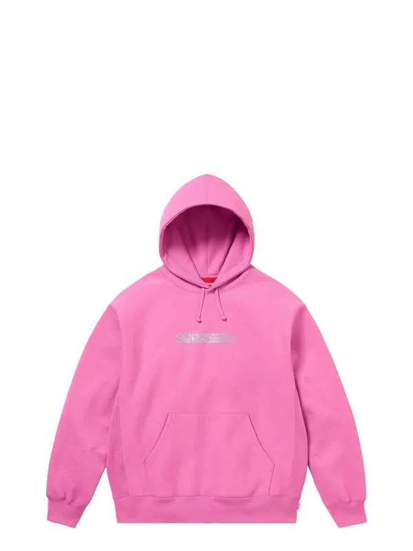 Supreme Swarovski Motion Logo Hooded Sweatshirt - Pink