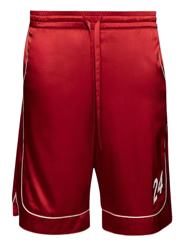 NAHMIAS 24 Silk Basketball Shorts - Red