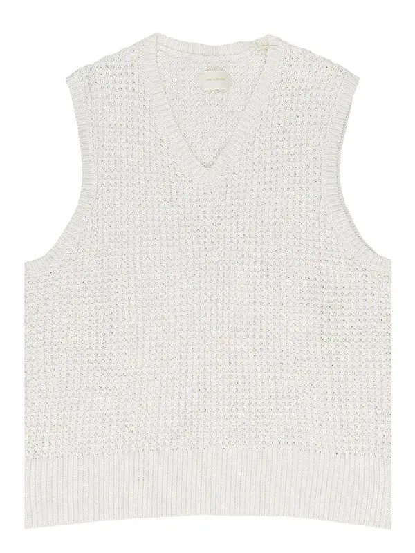 Aimé Leon Dore Waffle Knit Sweater Vest - Cream