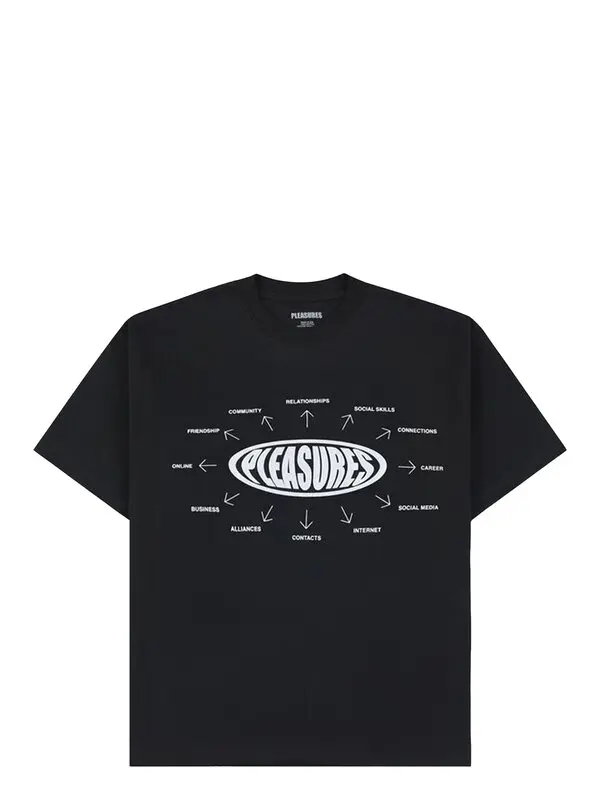 PLEASURES Overview Logo T-shirt - Black