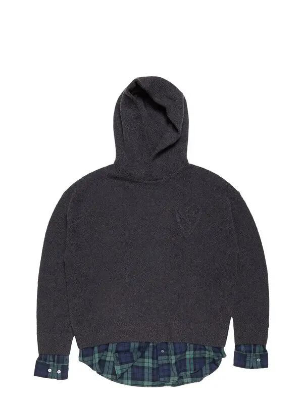 Acne Studios Layered Wool Hoodie - Grey