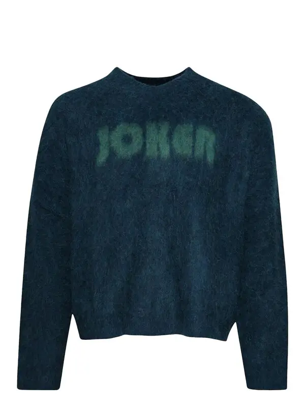 Martine Rose Brushed Mohair V-neck Jumper - Green