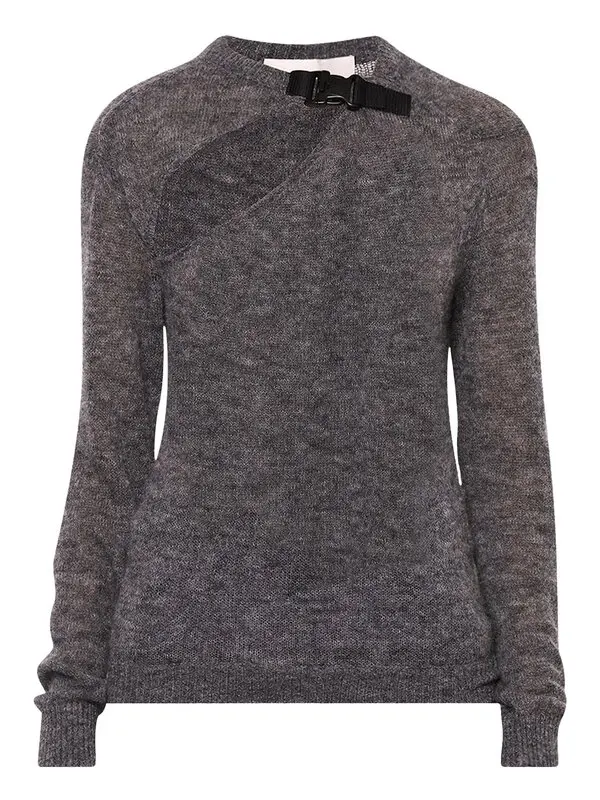 Coperni Buckle Cut-out Sweater - Grey